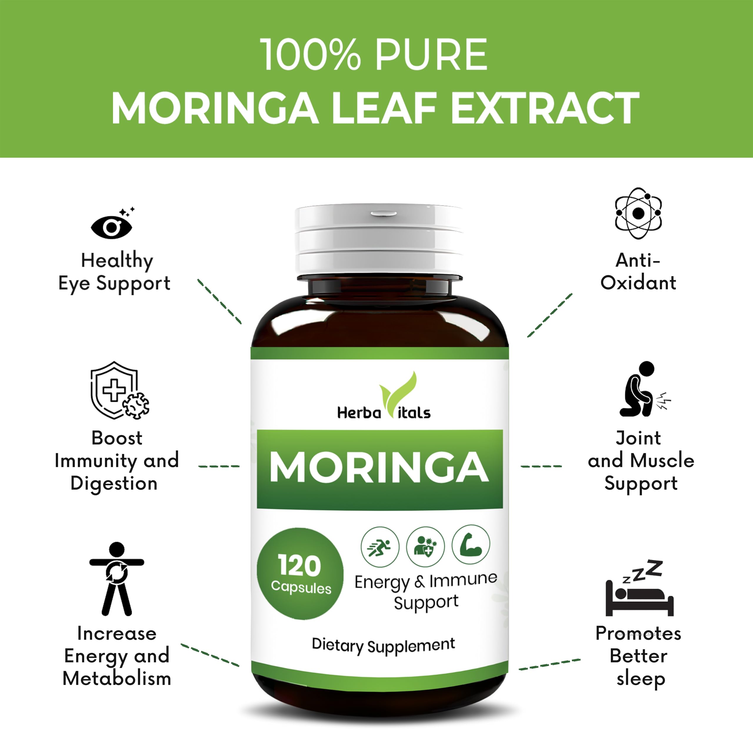 Powerful moringa supplement for energy