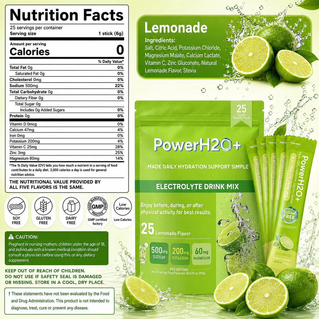 PowerH2O+ electrolyte drink mix