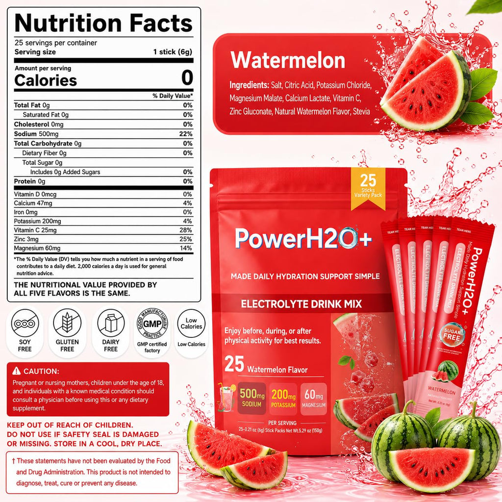 PowerH2O+ electrolyte powder energy boost