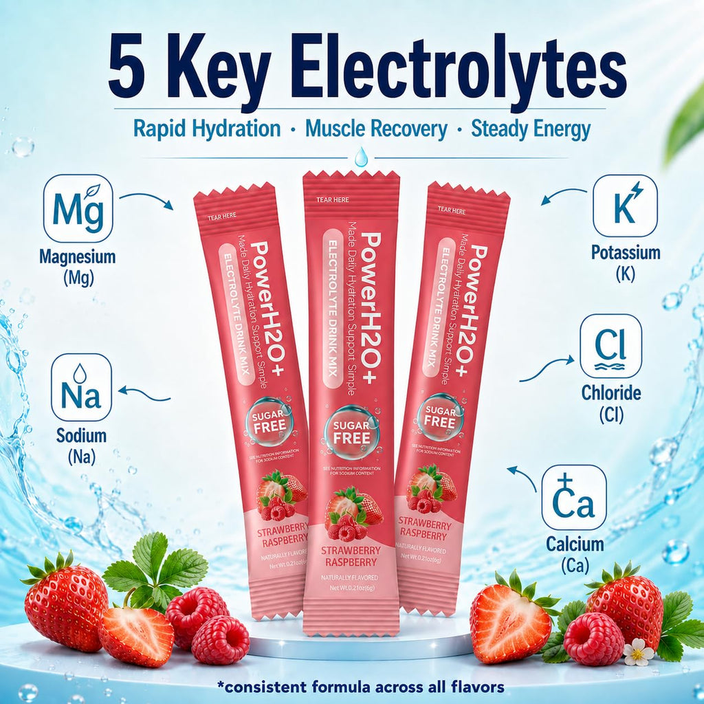 PowerH2O+ strawberry electrolyte benefits