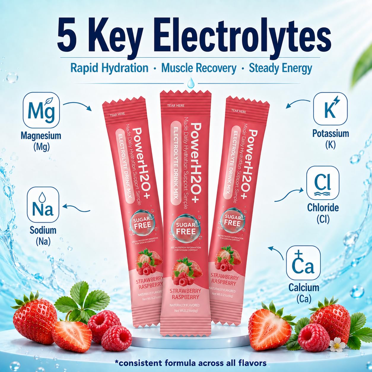 PowerH2O+ strawberry electrolyte benefits