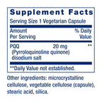 PQQ 20 mg capsules for energy