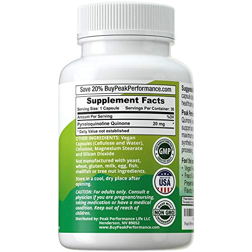 PQQ 20mg for memory support
