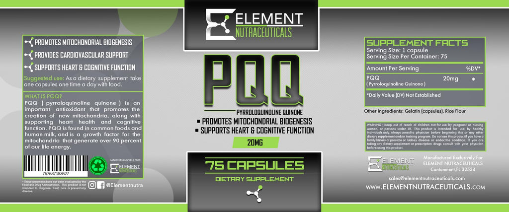 PQQ capsules for cognitive support