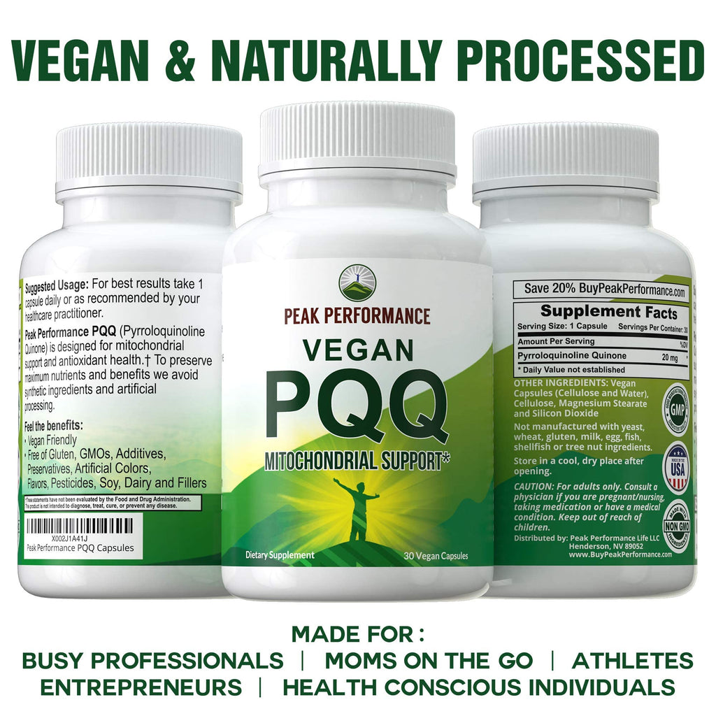 PQQ energy supplement for active lifestyle