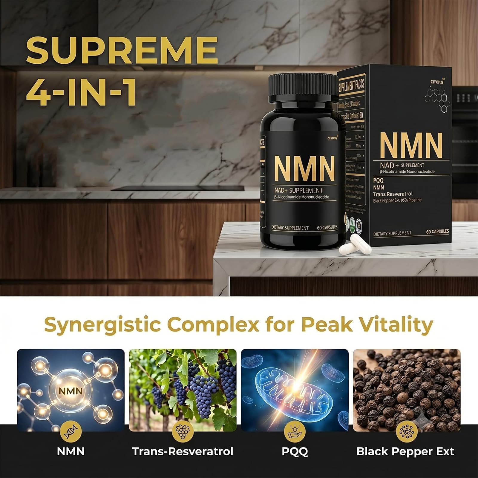PQQ enhanced NMN capsules