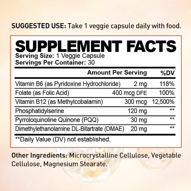 PQQ enriched brain function capsules