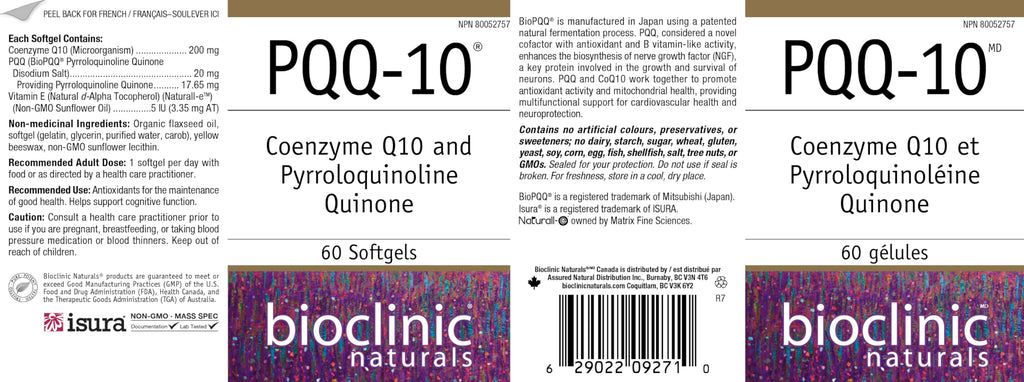 PQQ for improved focus and memory