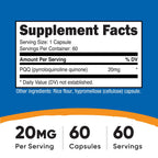 PQQ supplement for energy boost