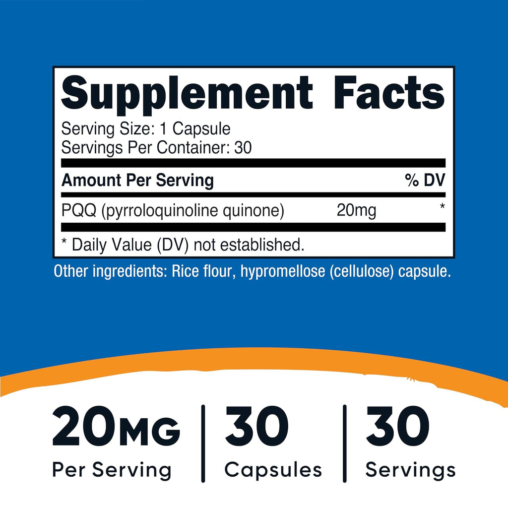 PQQ supplement for energy support