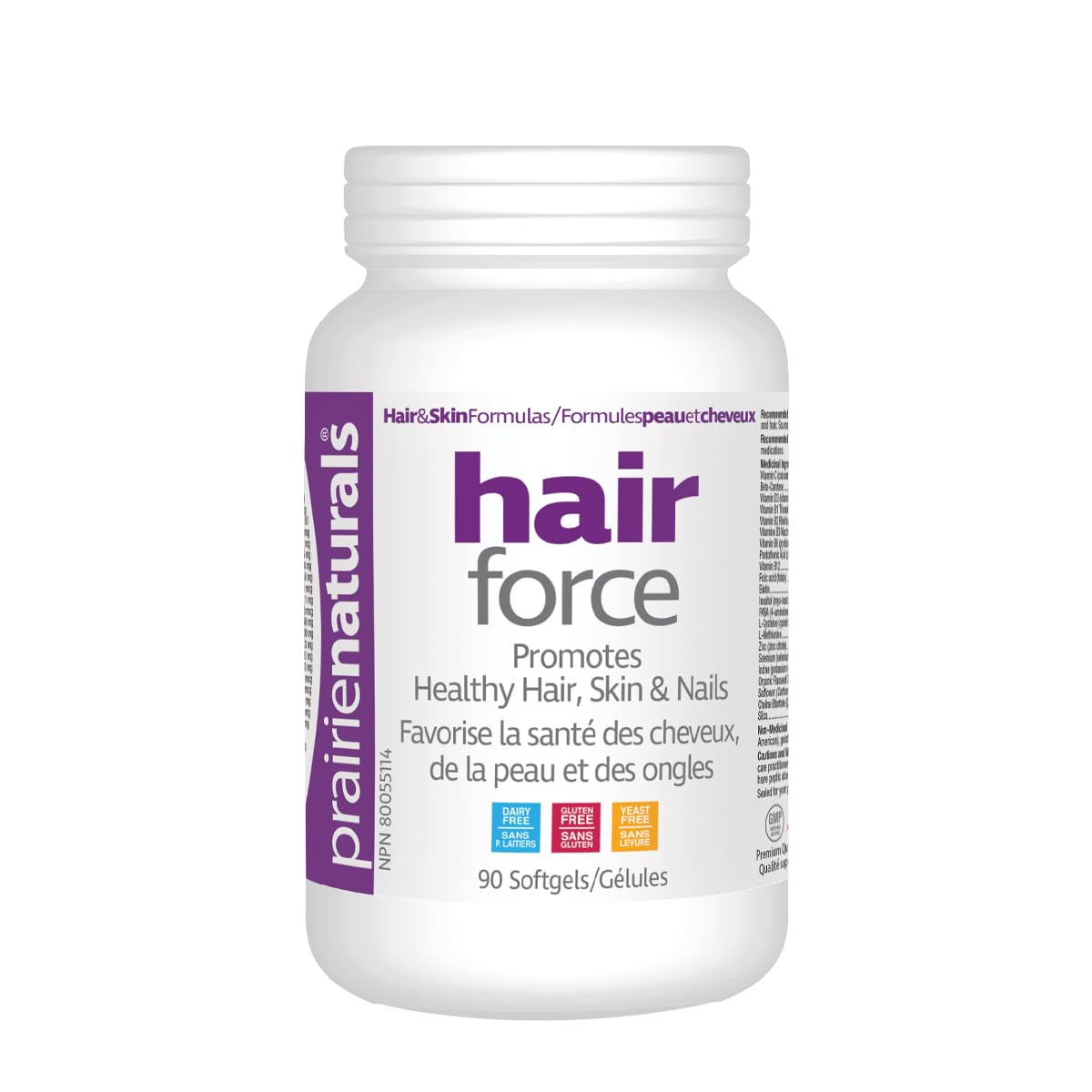 Prairie Naturals Hair Force softgels for healthy hair