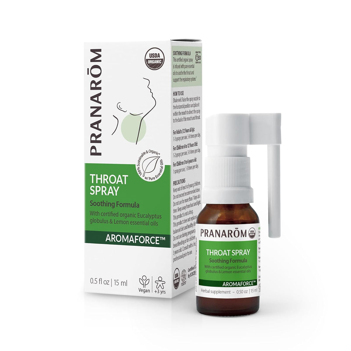 Pranarom throat spray for soothing relief