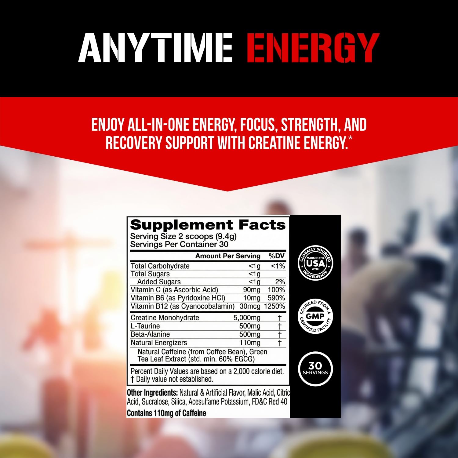 pre-workout energy powder supplement