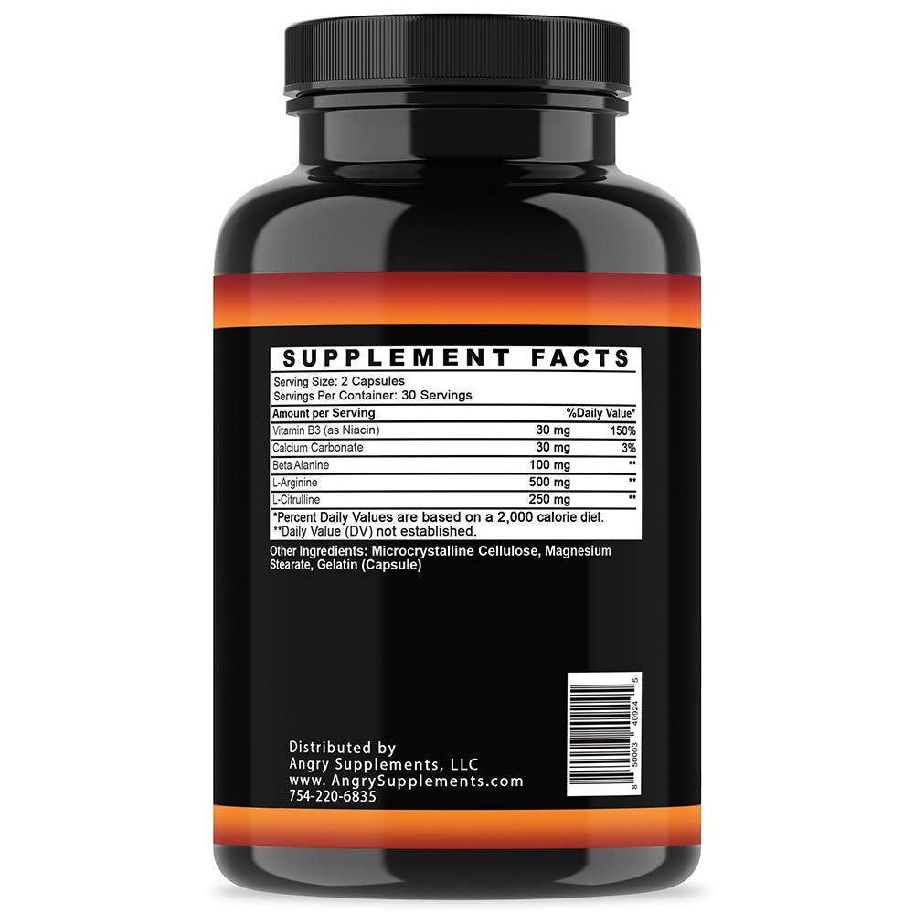 Pre-workout energy supplement capsules