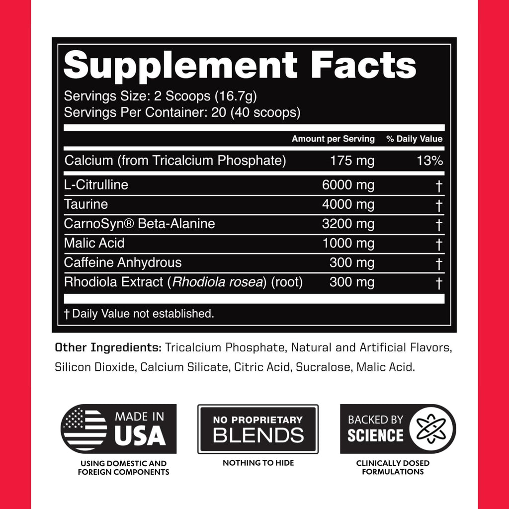 pre-workout for improved focus and stamina