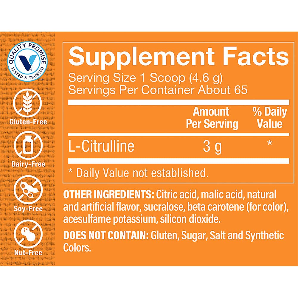 Pre-workout L-Citrulline for endurance