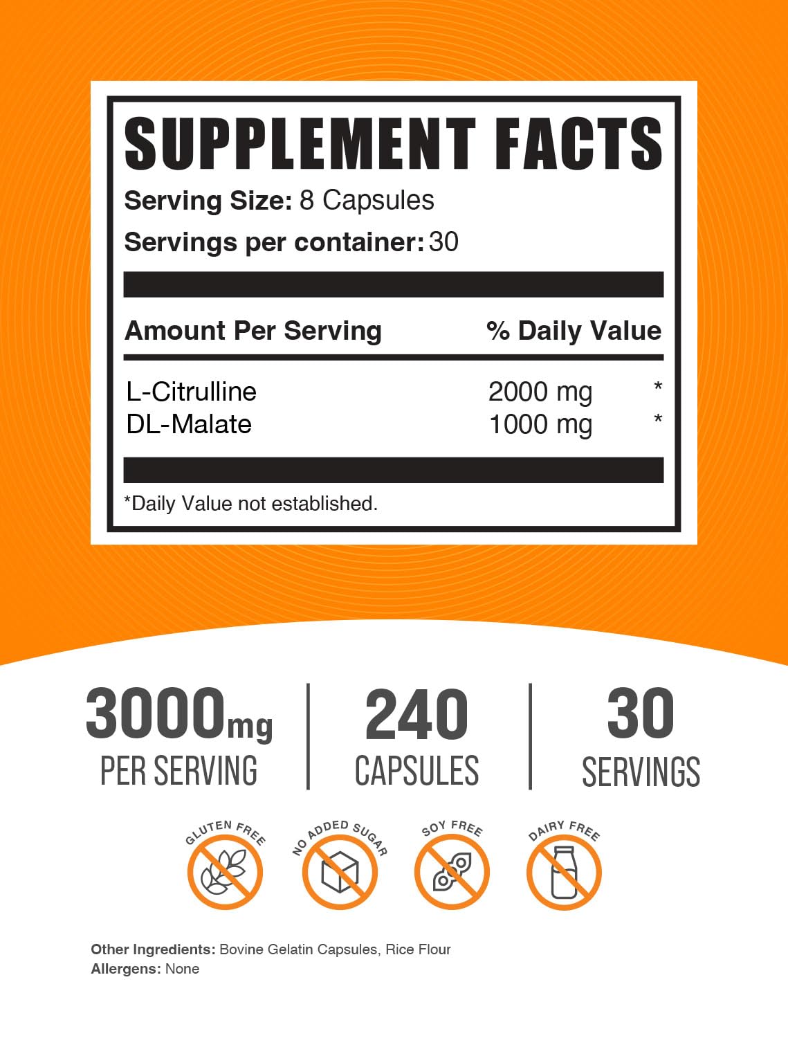 pre-workout L-Citrulline Malate supplement