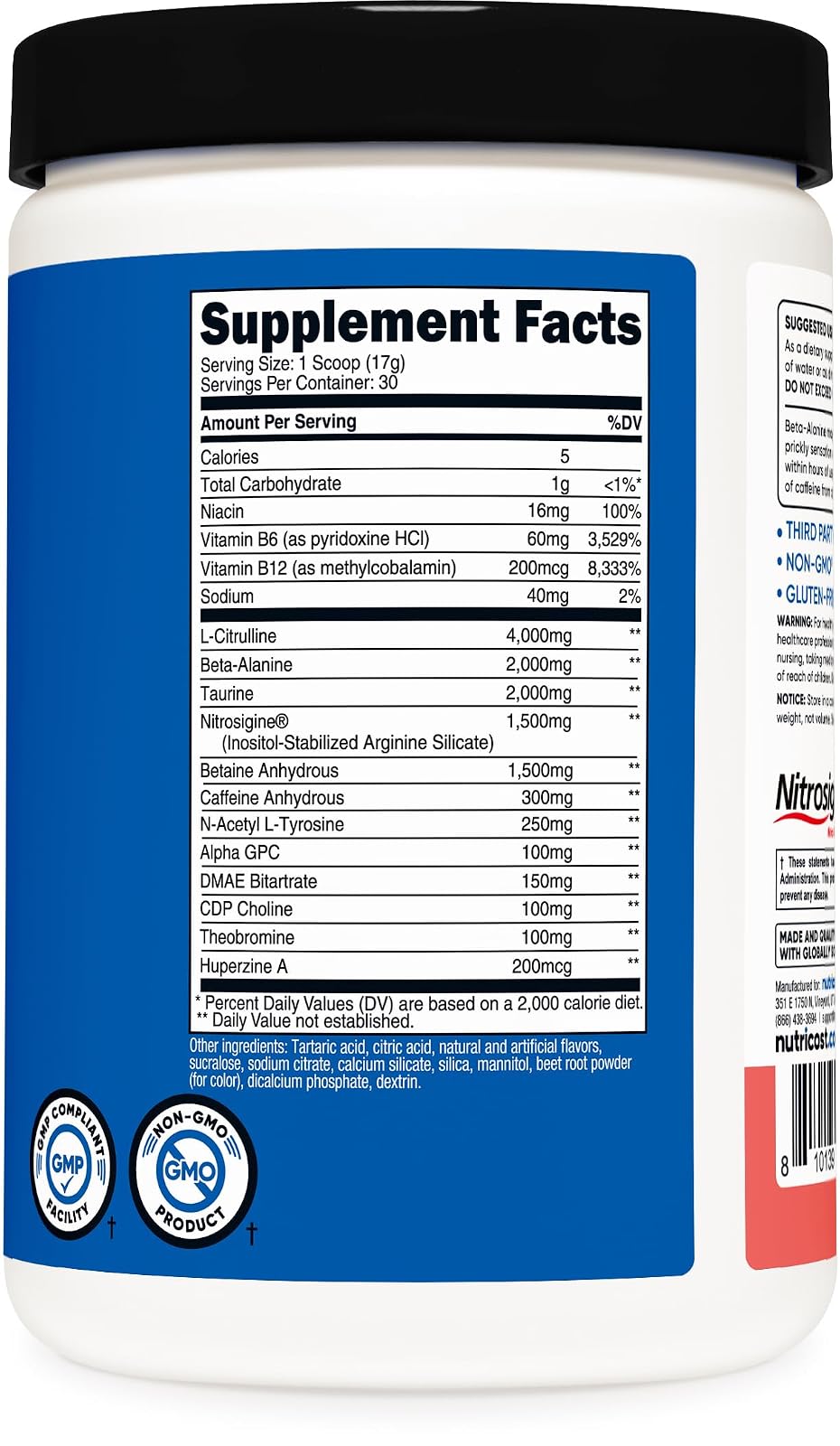 Pre-workout powder for enhanced performance