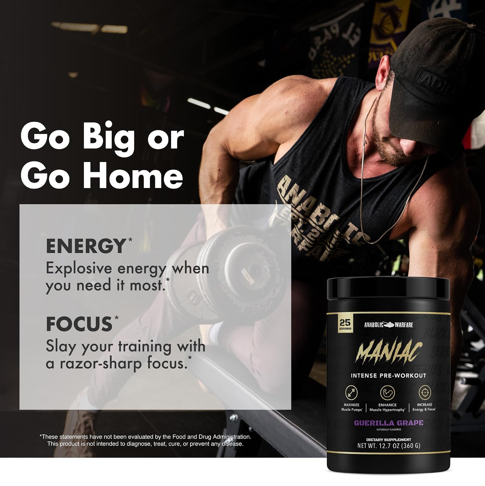 Pre-workout powder for intense training