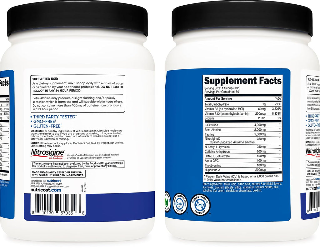 Pre-workout powder for intense workouts