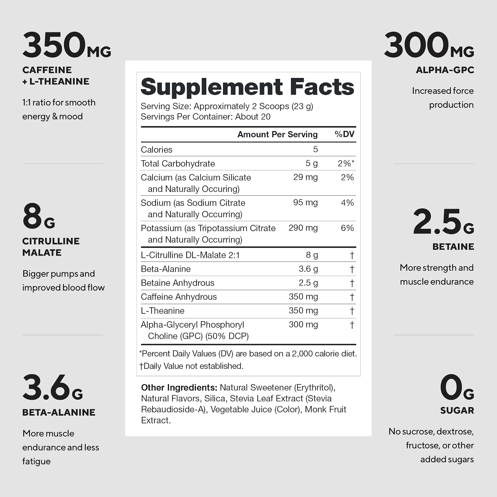 pre-workout powder with beta alanine