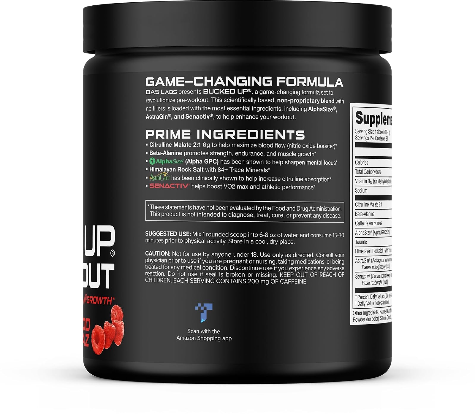 Pre-workout supplement for muscle pump