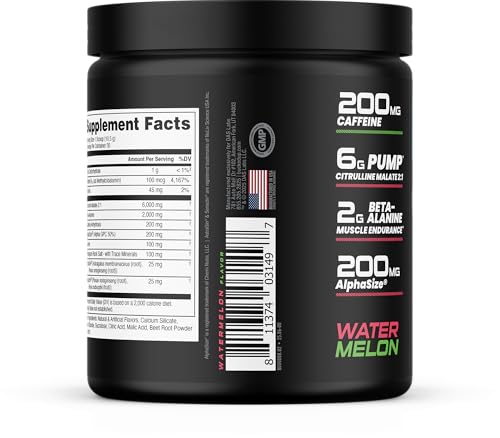Pre workout supplement for muscle pump