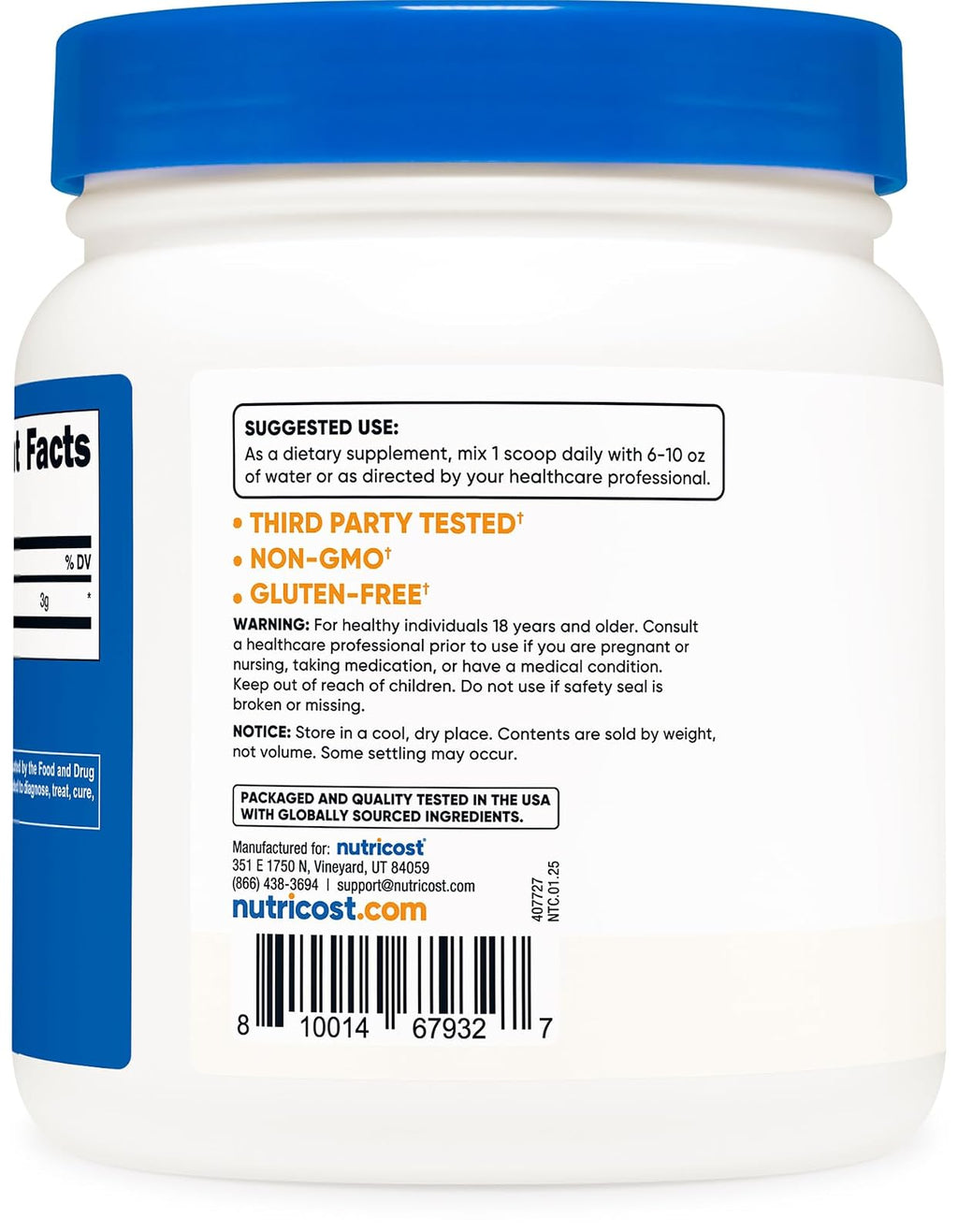 Pre-workout supplement with Nutricost L-Citrulline