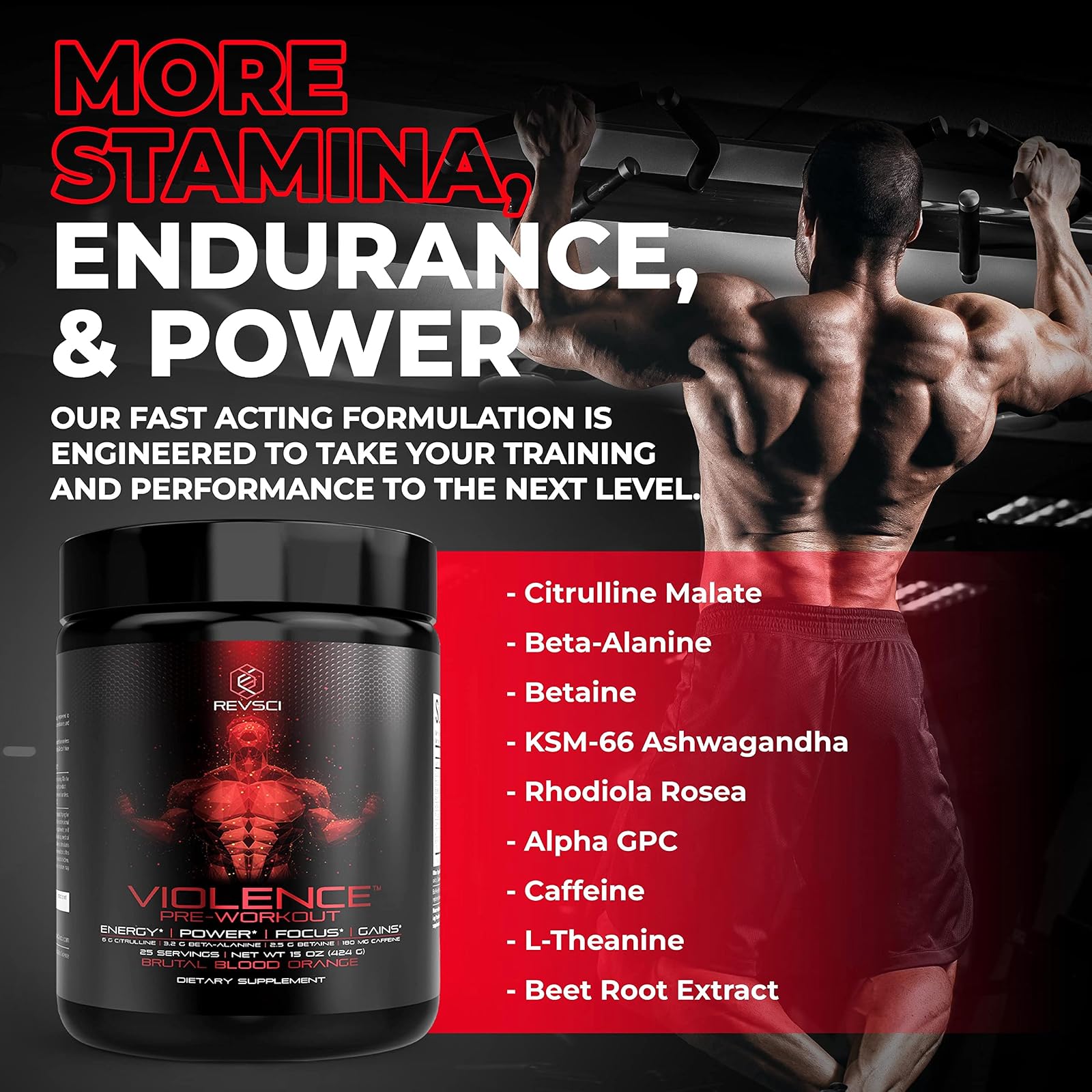 pre-workout with 180 mg caffeine