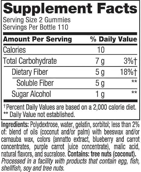 prebiotic fiber gummies for digestion