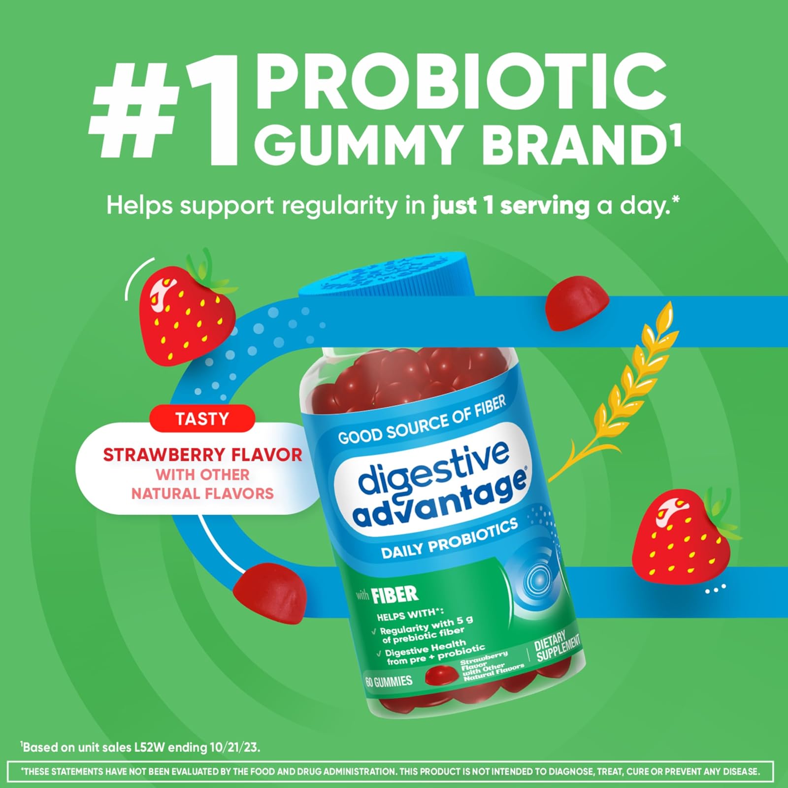 Prebiotic fiber gummies for gut health