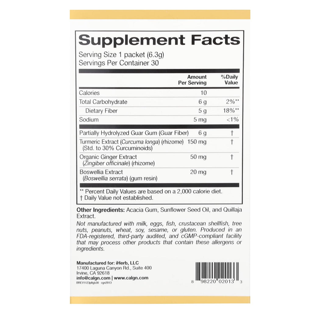 prebiotic fiber with turmeric benefits