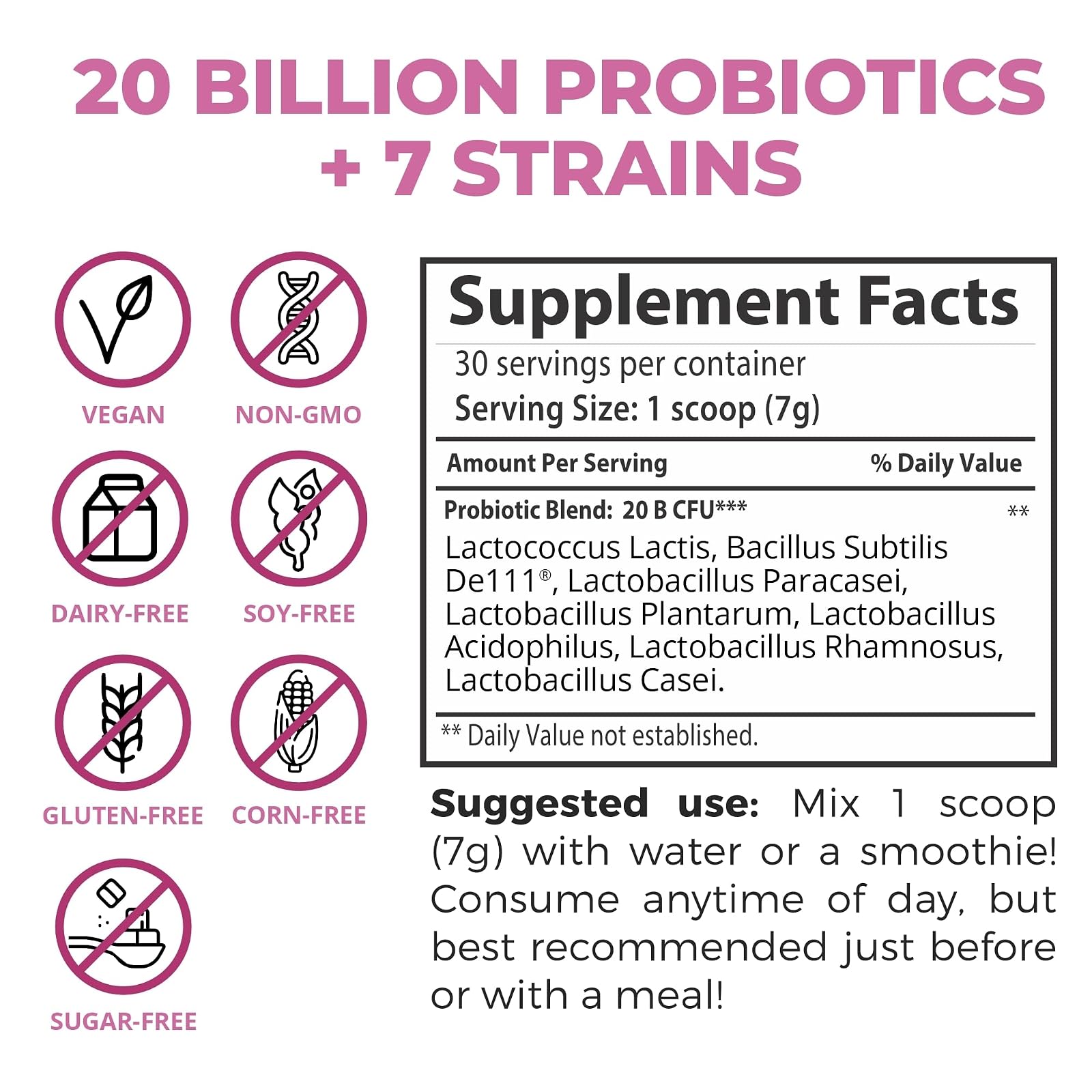 Prebiotic powder for gut balance