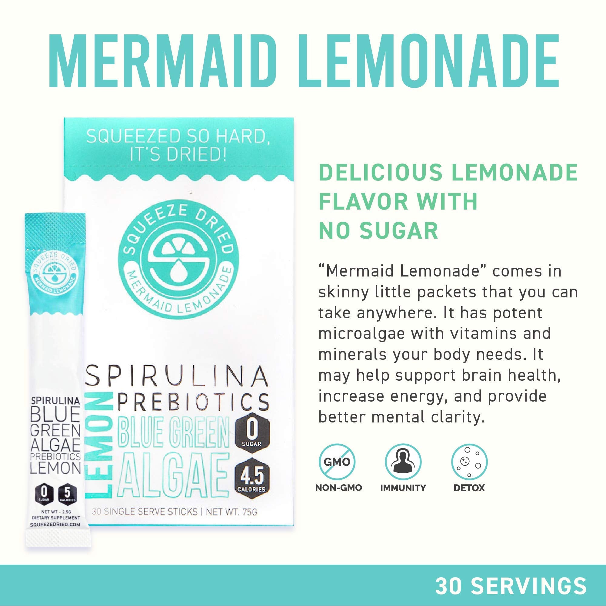 Prebiotic spirulina for digestive support