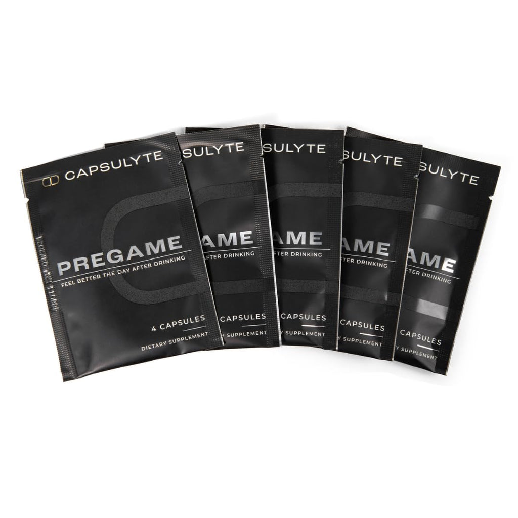 Pregame alcohol aid capsules for recovery