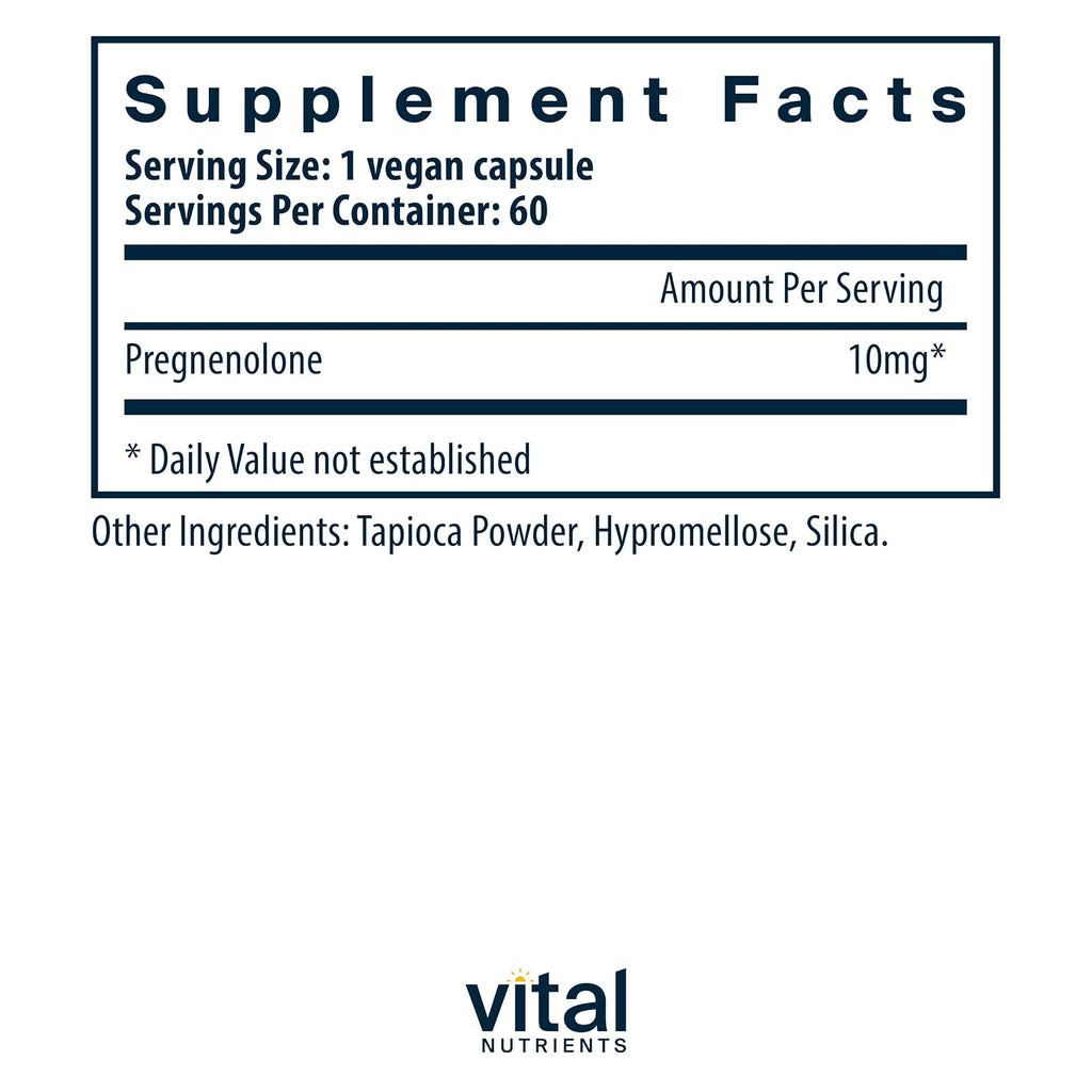 Pregnenolone capsules for hormonal balance