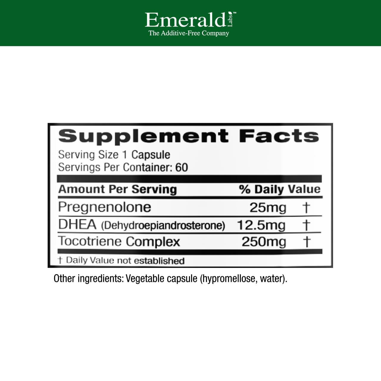 Pregnenolone DHEA capsules for wellness