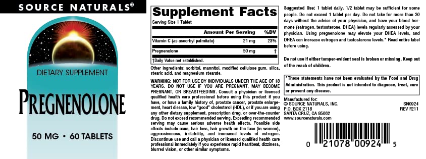 Pregnenolone for mood enhancement