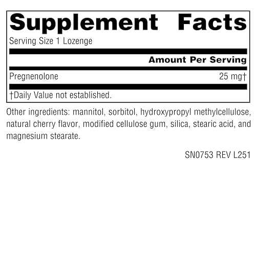 Pregnenolone lozenges for hormonal balance