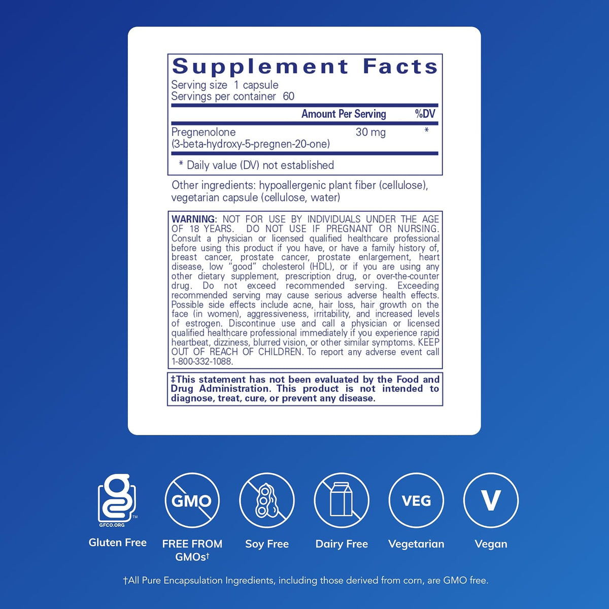 Pregnenolone multivitamin for hormonal balance