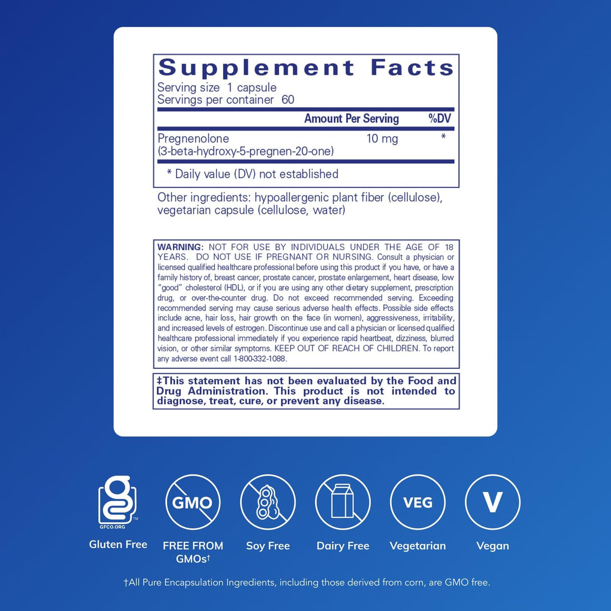 Pregnenolone multivitamin for women's health