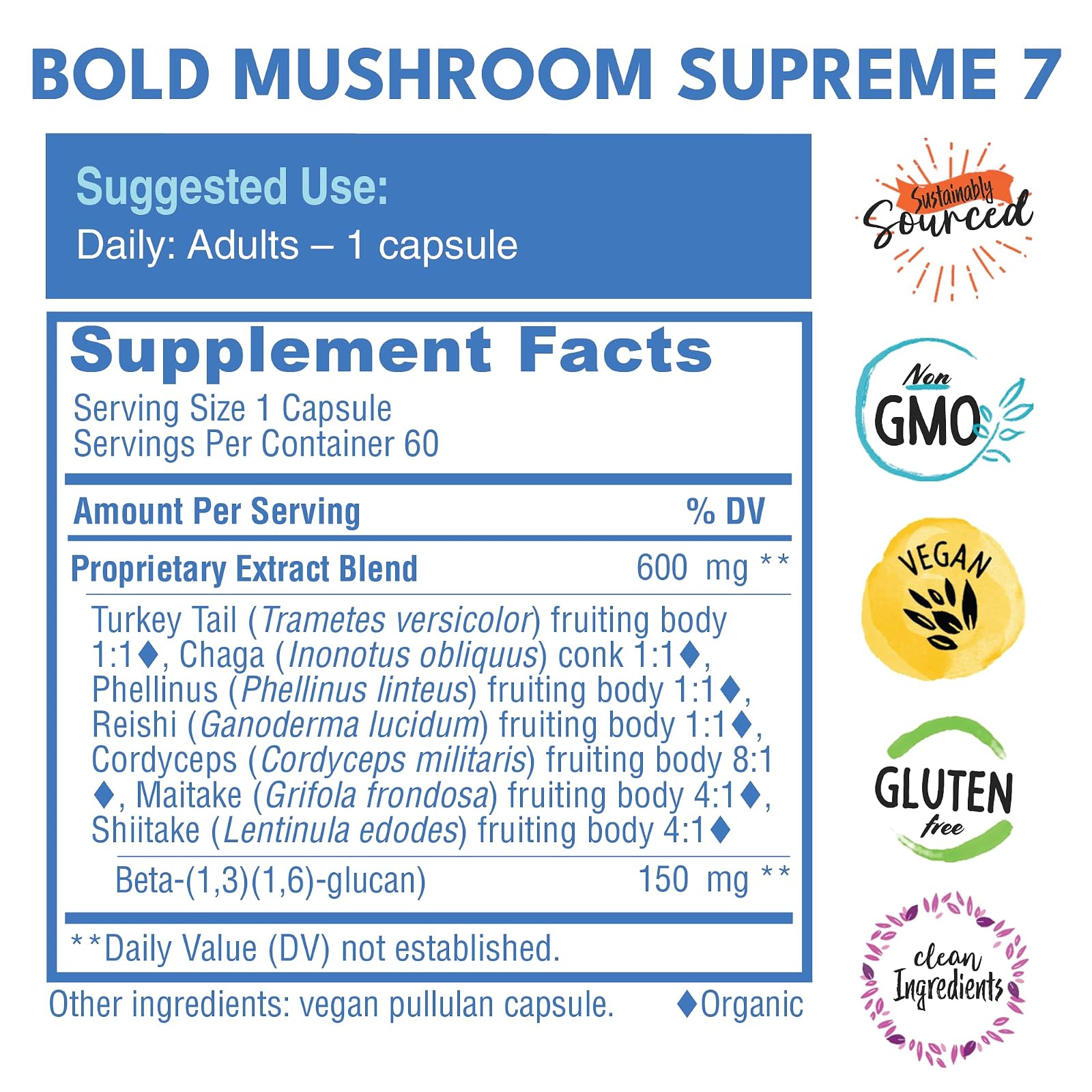 premium 7 mushroom formula capsules