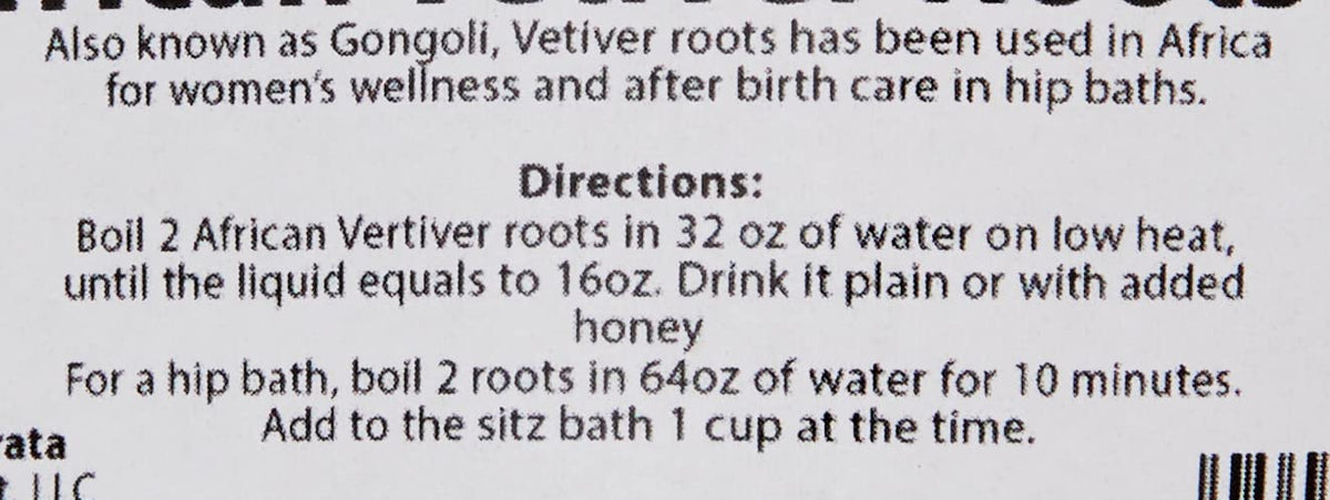 premium African Vetiver roots tea