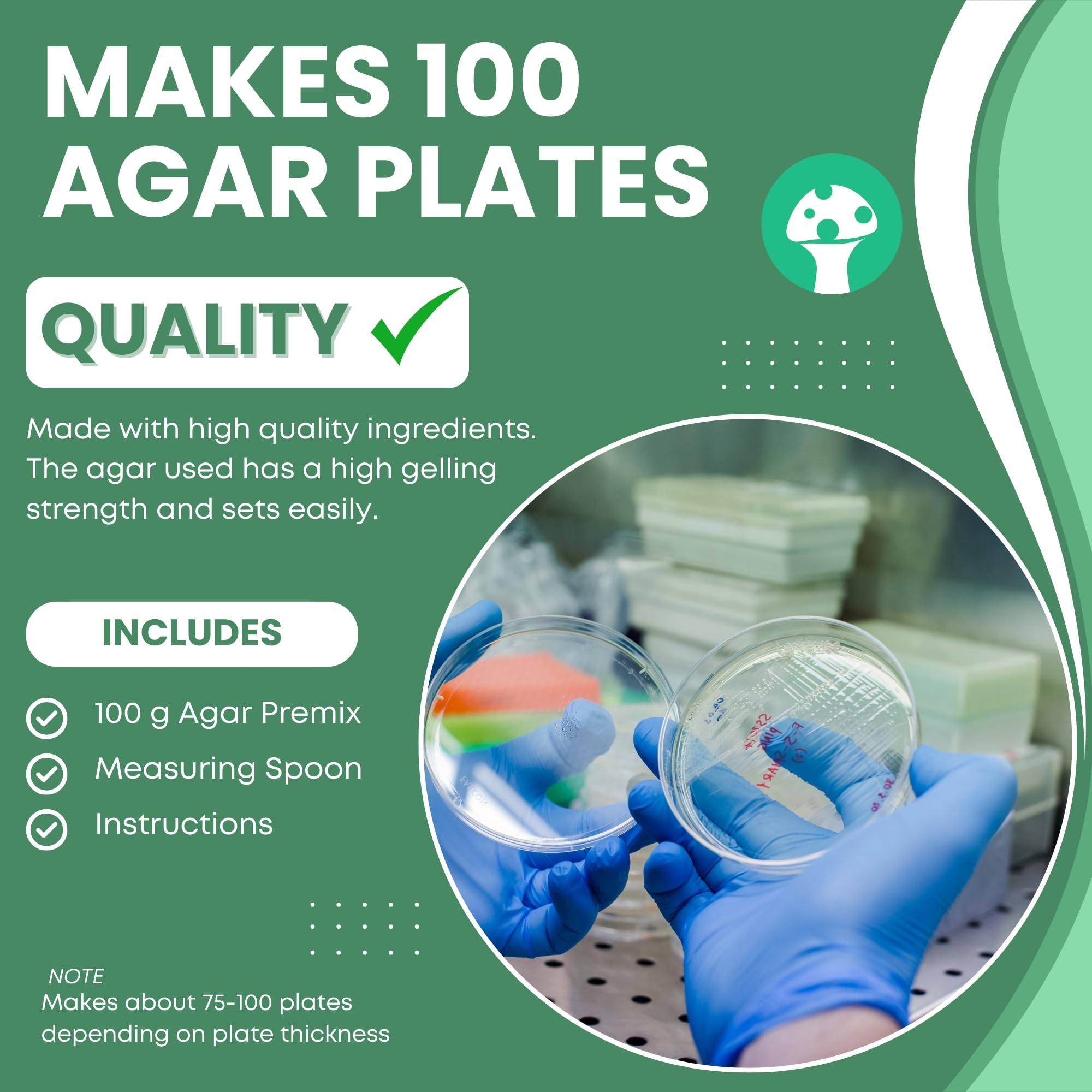 Premium agar for mushroom growing