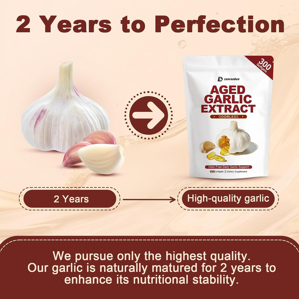 Premium aged garlic extract softgels