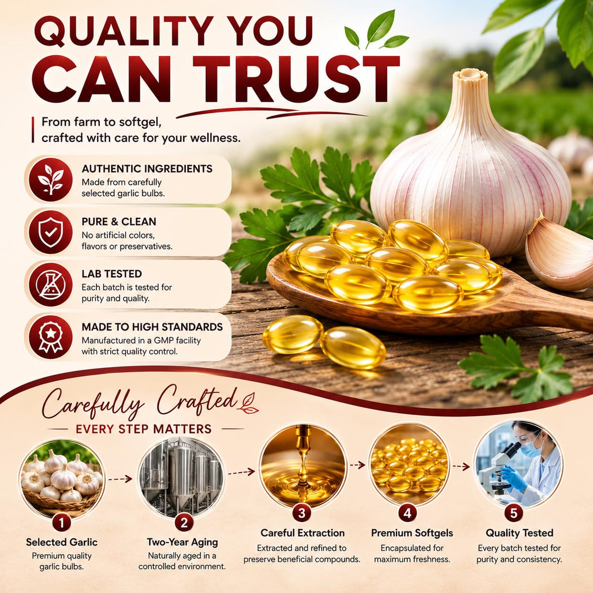 premium aged garlic for vitality