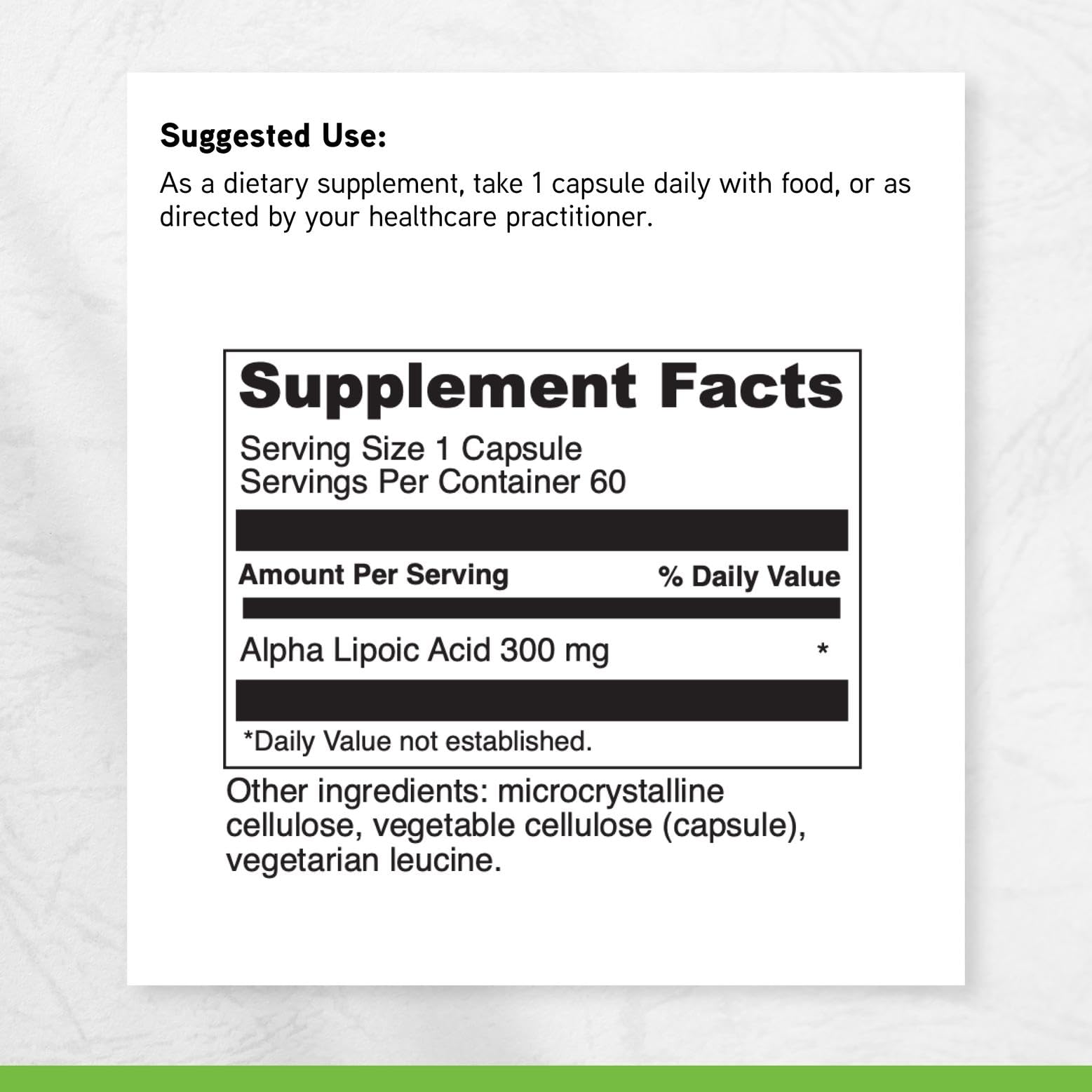premium alpha lipoic acid capsules
