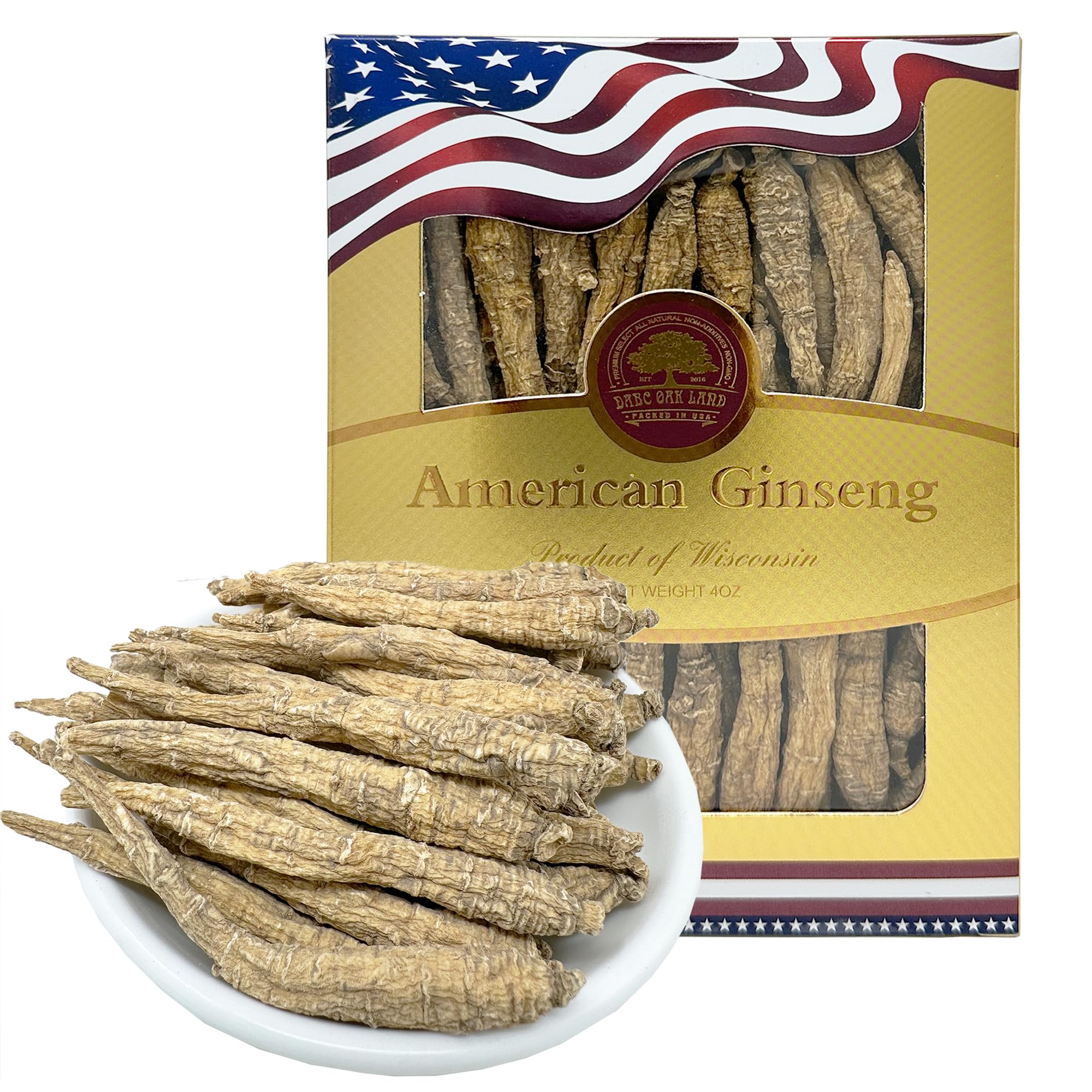 premium American ginseng root gift box