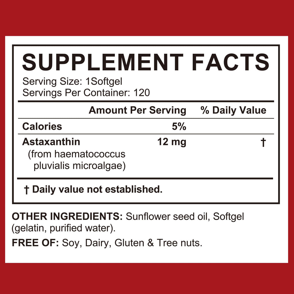 Premium antioxidant Astaxanthin 60 softgels
