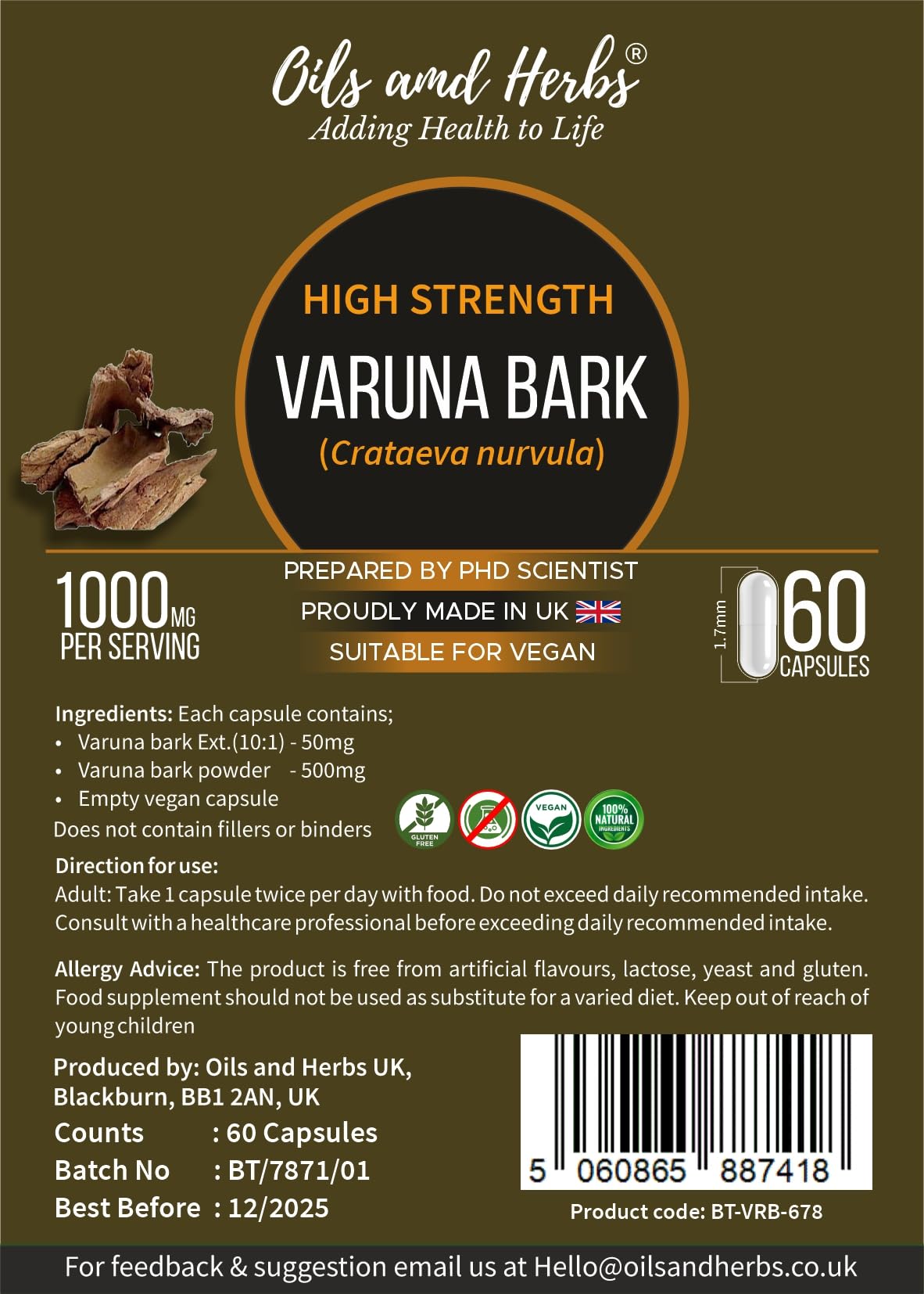 premium arjuna capsules by PhD scientist